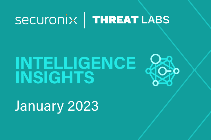 Securonix Threat Labs Monthly Intelligence Insights – January 2023 - Securonix