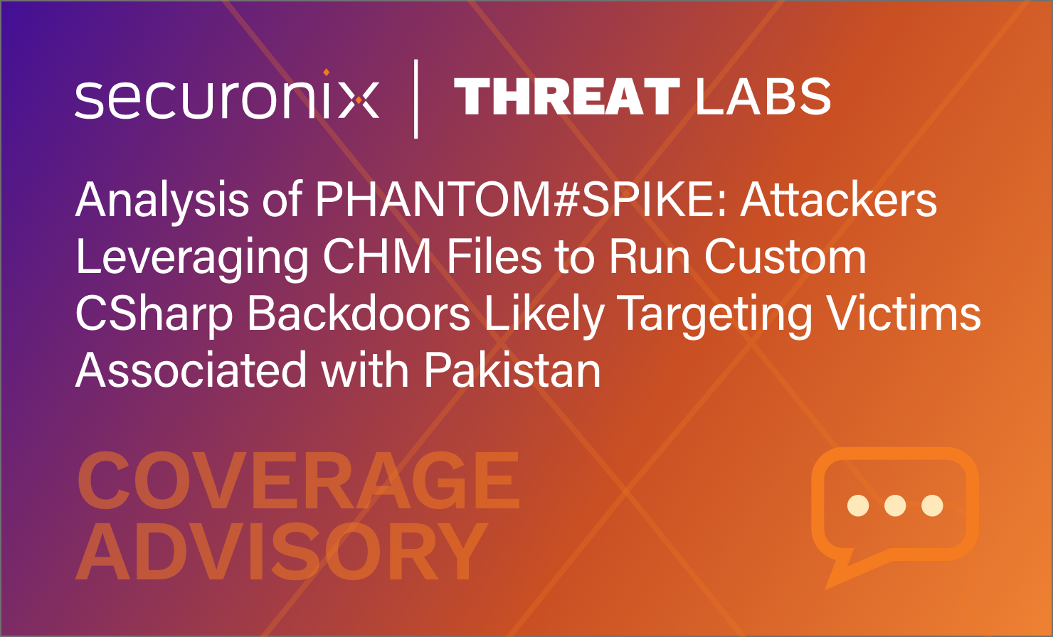 Analysis Of Phantom Spike Attackers Leveraging Chm Files To Run Custom